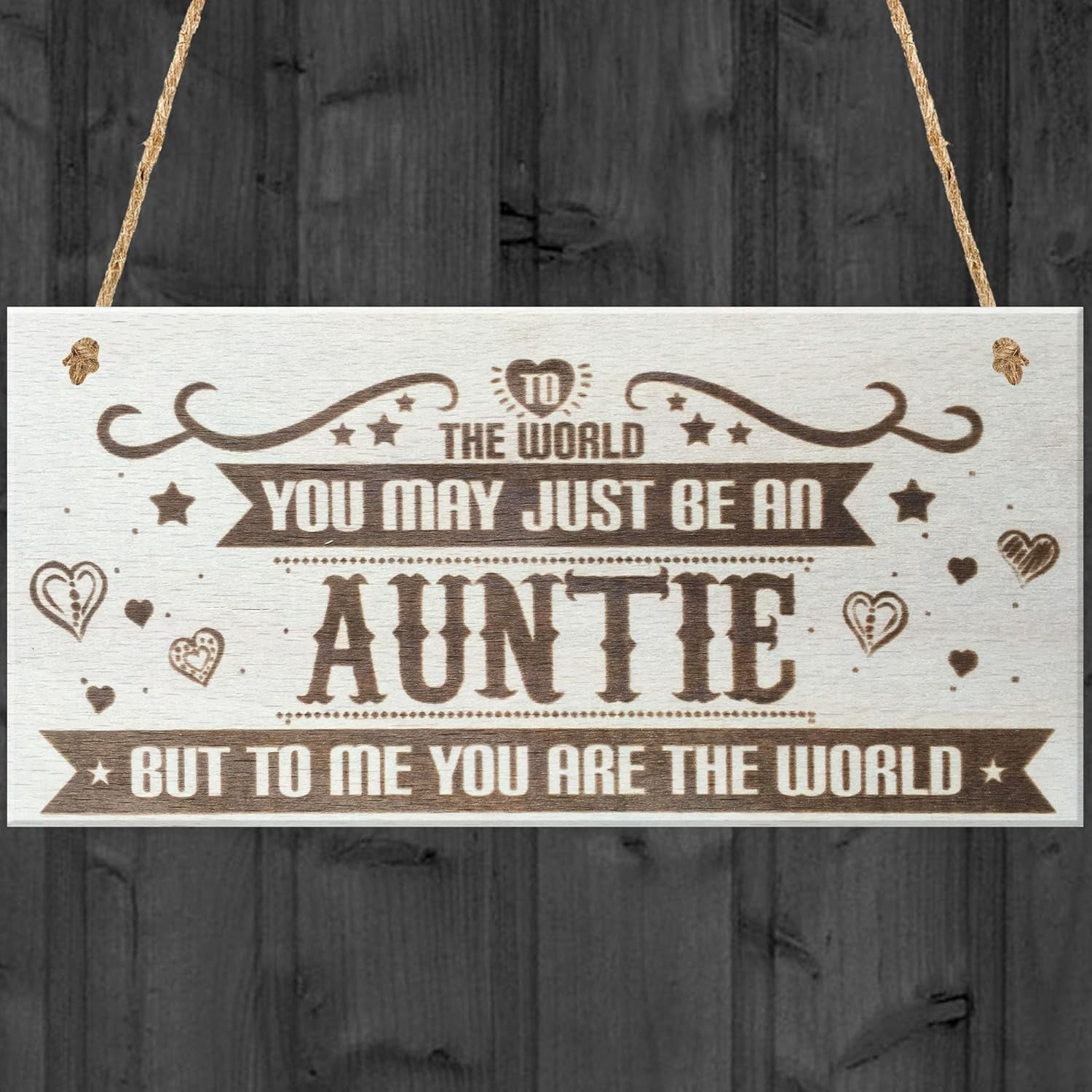 New Wood Sign Front Door Sign To The World You May Just Be an Auntie ...