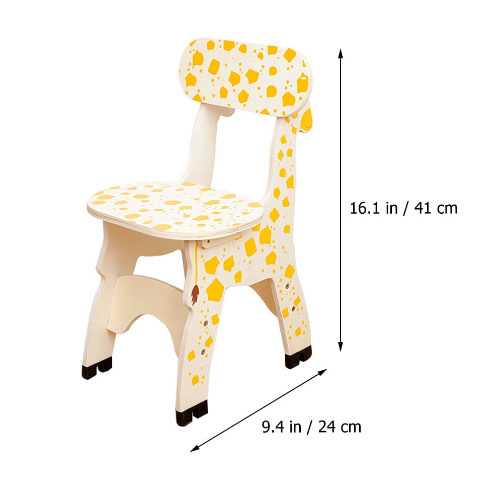 New Wooden Giraffe Chair Kids Back Chair for Children’s Early Education ...