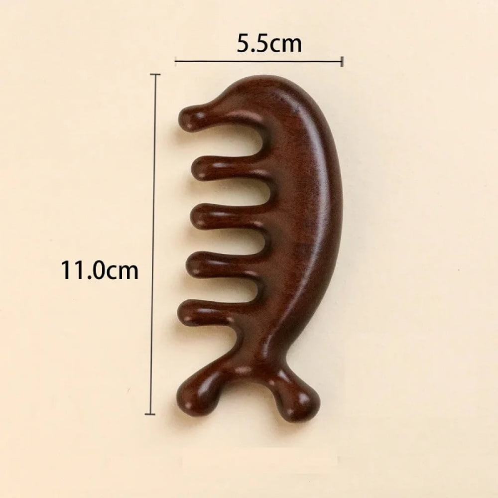 New Wooden Massage Wood Massager Comb Scalp Head Oil Massager Scalp ...