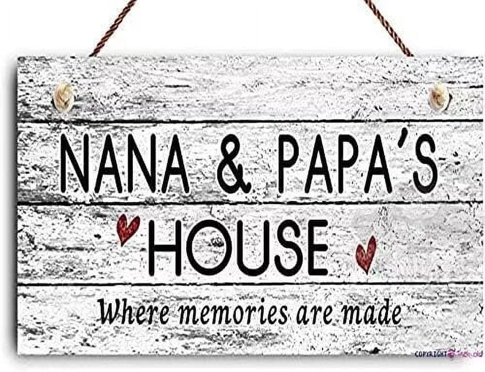 New Wooden Nana and Papa's House Sign Where Memories are Made ...