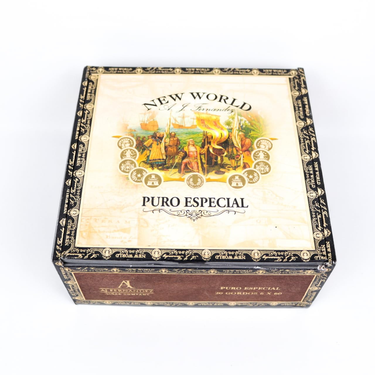 New World Gordos Puro Especial Empty Wood Cigar Box 6.75" x 6.5" x 3 ...