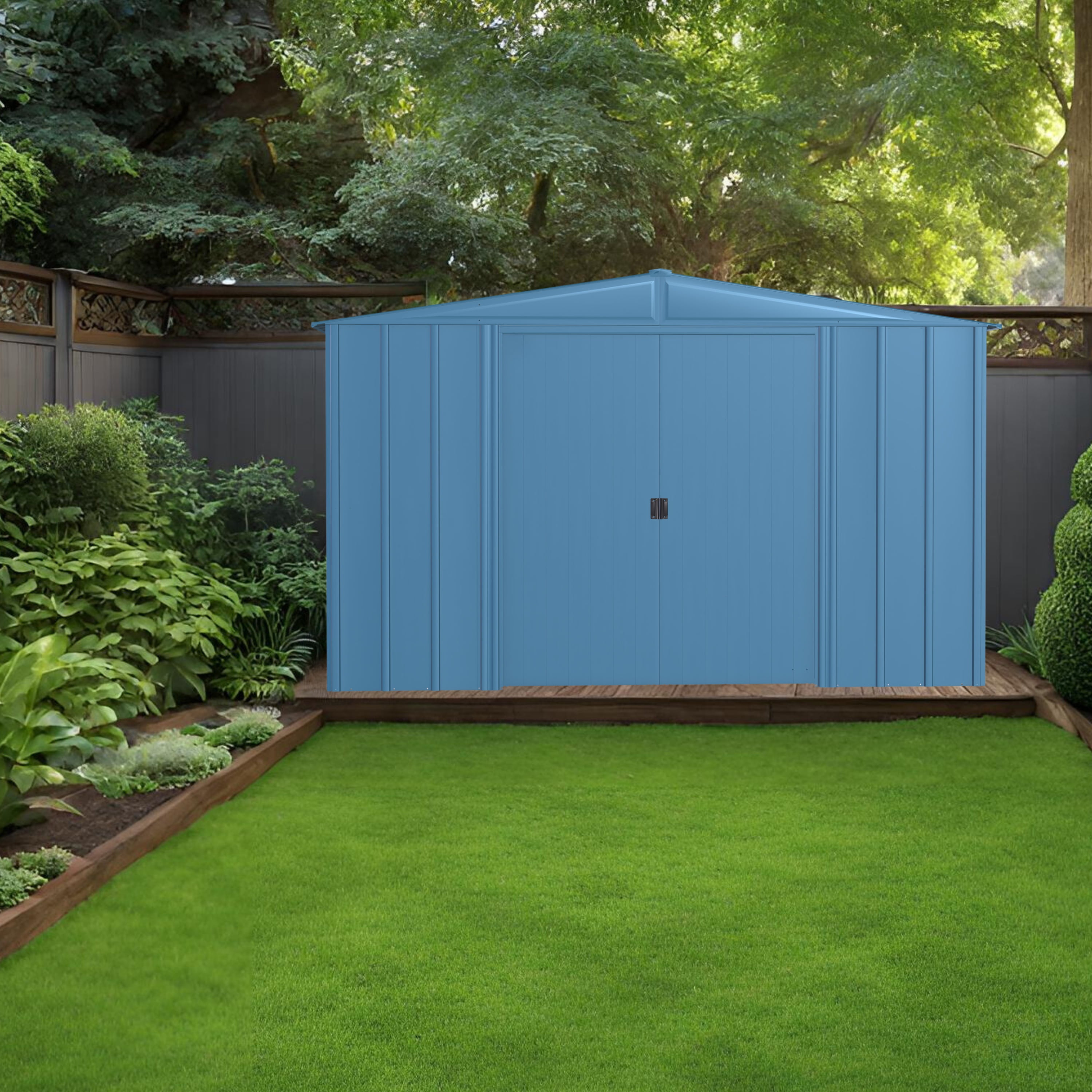 New Yard 10x7 Steel Storage Shed - USA-Made with Galvanized Steel ...