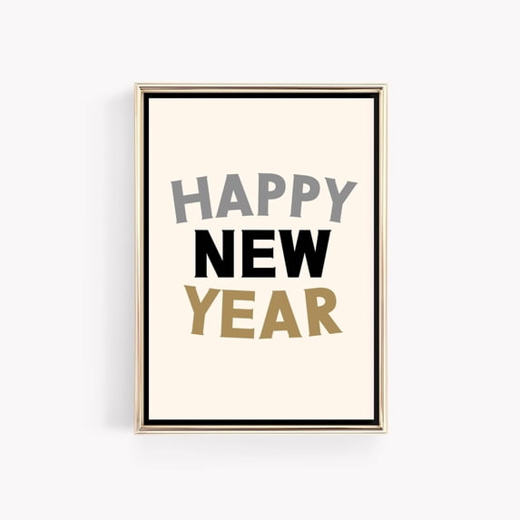 New Year 2026 Wall Art Years Eve Decor Happy Sign Nye Decorations Party ...