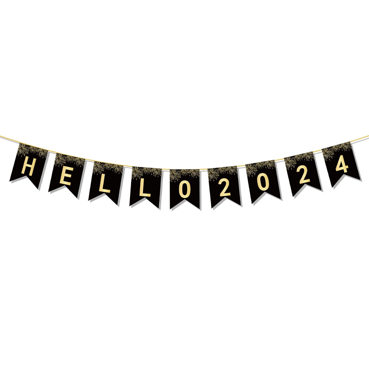 New Year Banner 2024, Happy New Year Bunting Banner with Letter, New ...