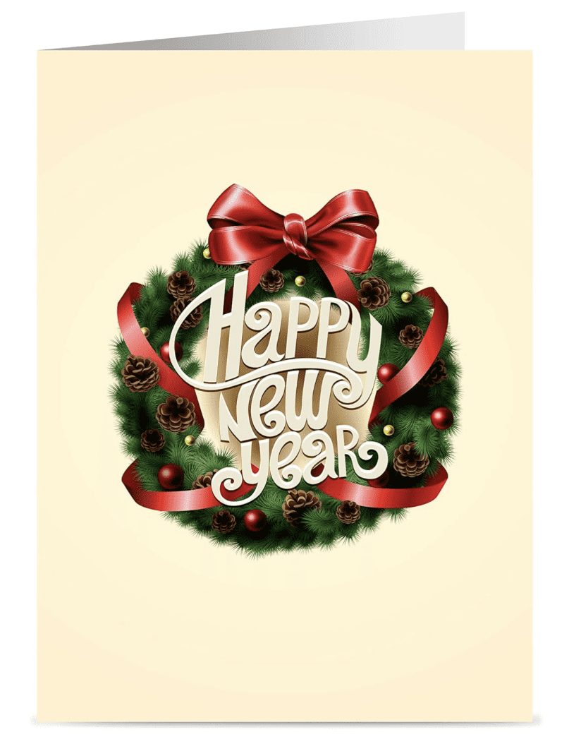 New Year Cards Happy New Years Cards, 5x7, Heavy Stock, Set of 18 ...
