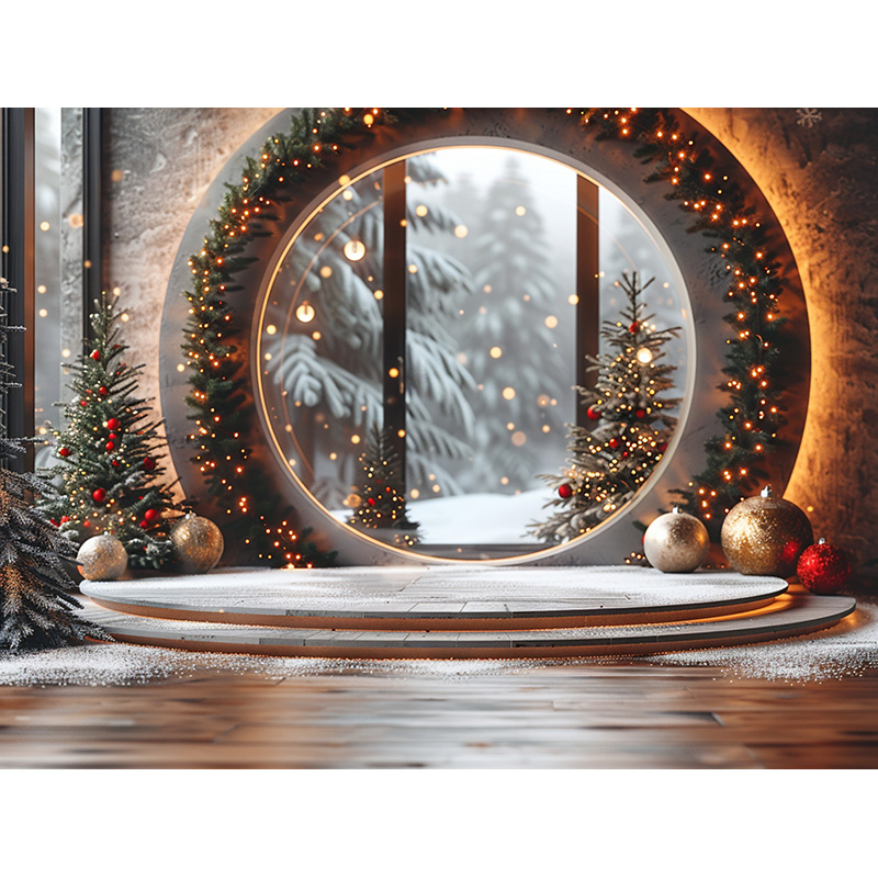 New Year Christmas Day Festival Photography Backdrop Fireplace Living ...