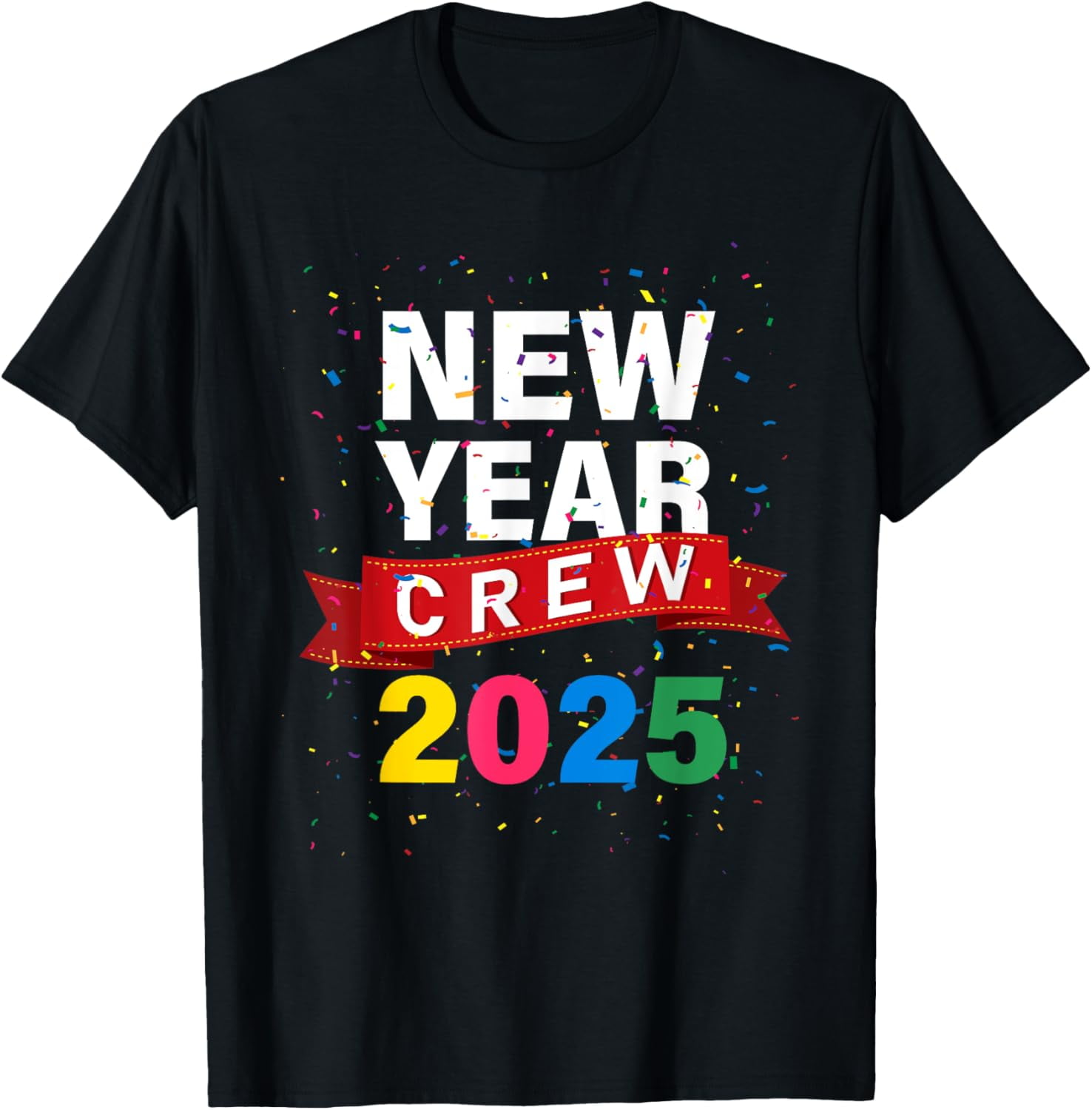 New Year Crew 2025 Happy New Year 2025 Confetti Kids T-Shirt - Walmart.com