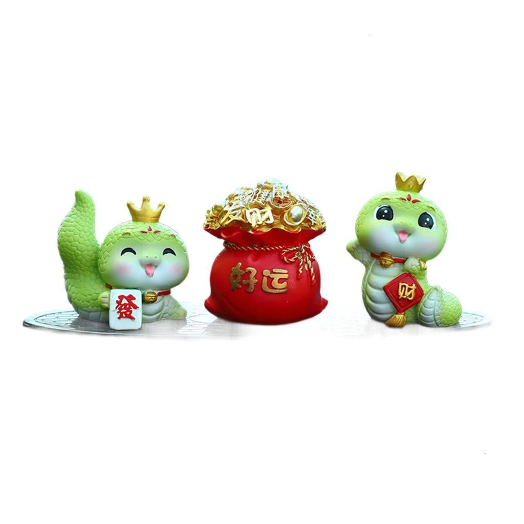 New Year Crowned Snake Dashboard Decoration Ornament With Slip ...