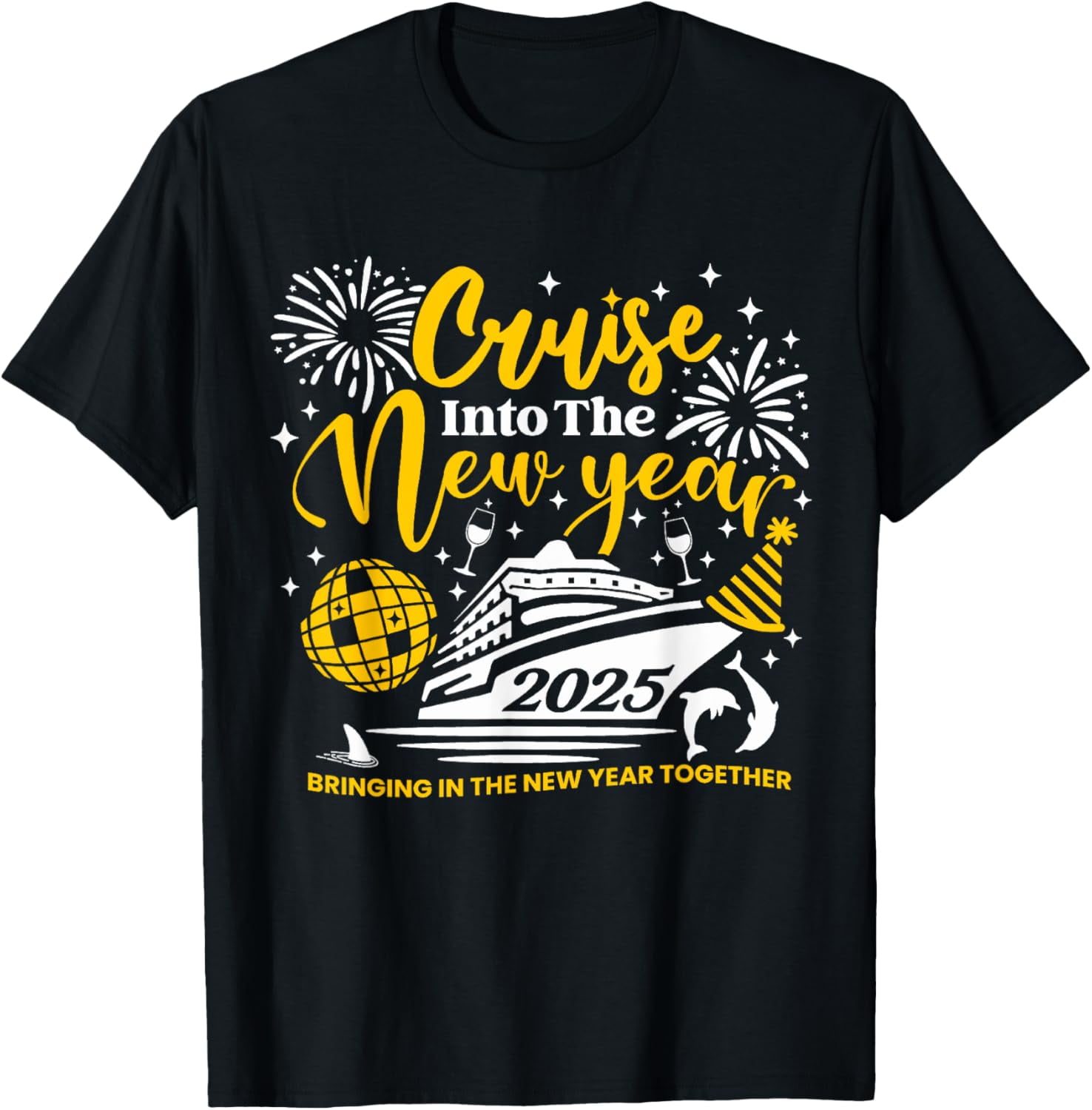 New Year Cruise Crew 2025 Years Eve Party Vacation Matching T-Shirt ...