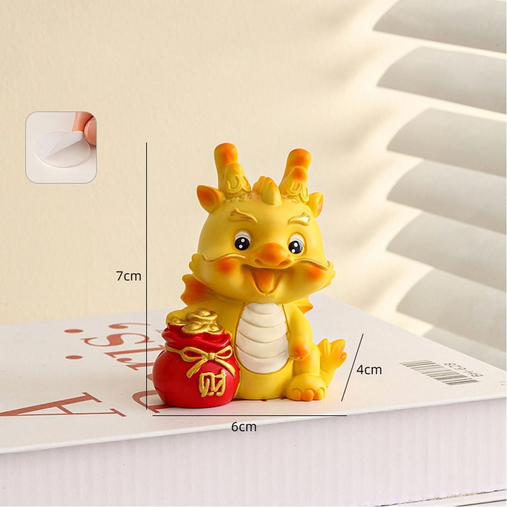 New Year Gift Home 2024 Dragon Year Garden Ornaments Miniature Cartoon ...