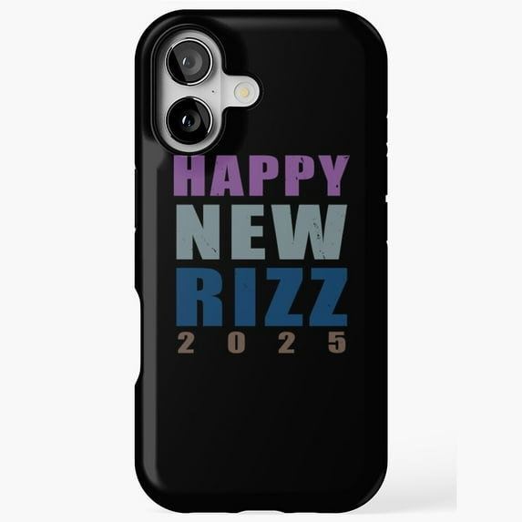 New Year Meme Happy Rizz 2025 Humor with iPhone 17 through 11 Pro Max ...