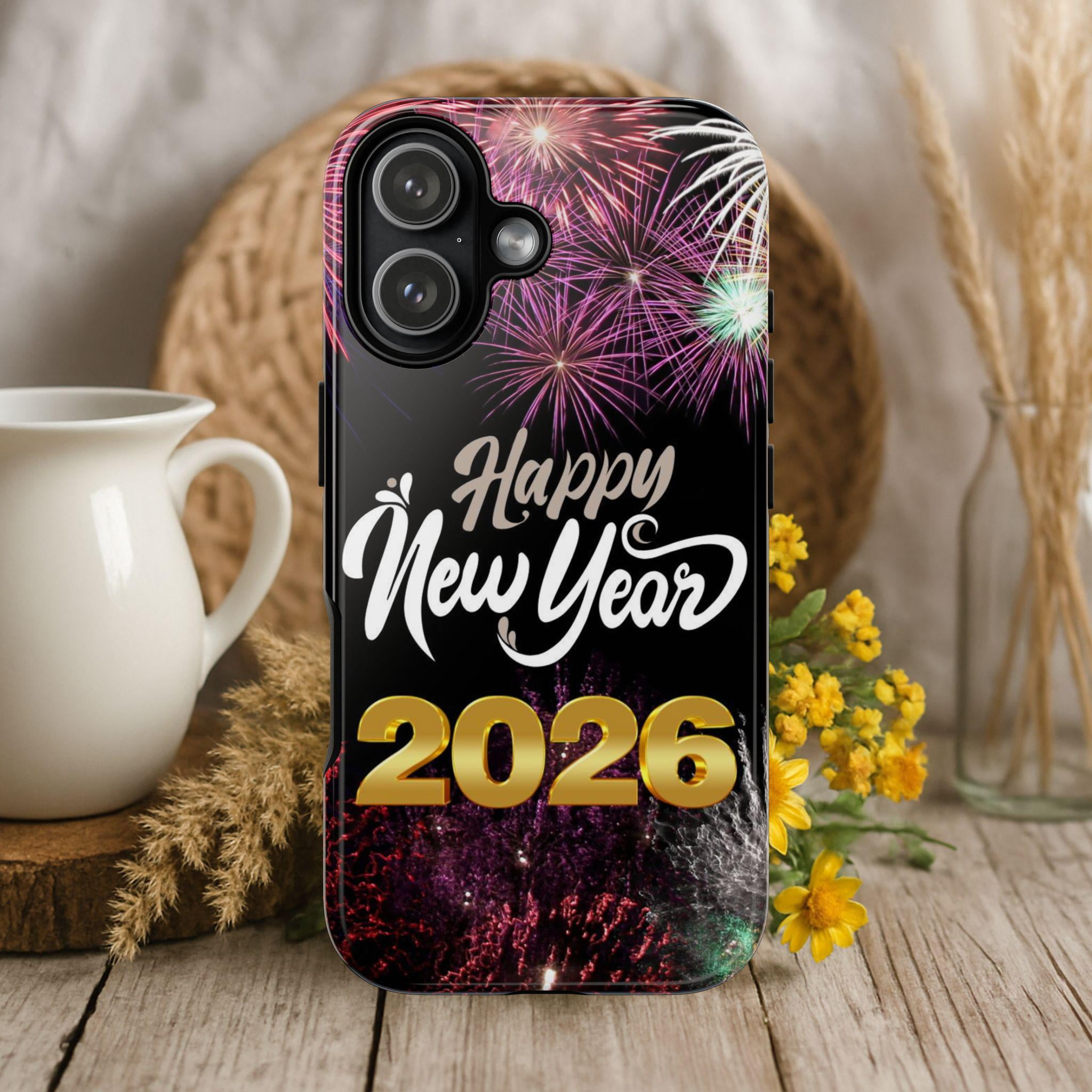 New Year Phone Case Fireworks 2026 Celebration iPhone 17 to 11 Pro Max ...