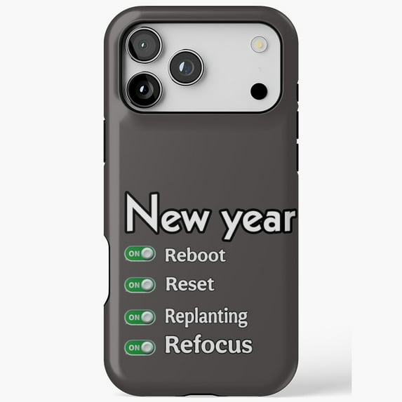 New Year Reboot Restart Success 2026 iPhone Case 17 11 12 13 14 15 16 ...