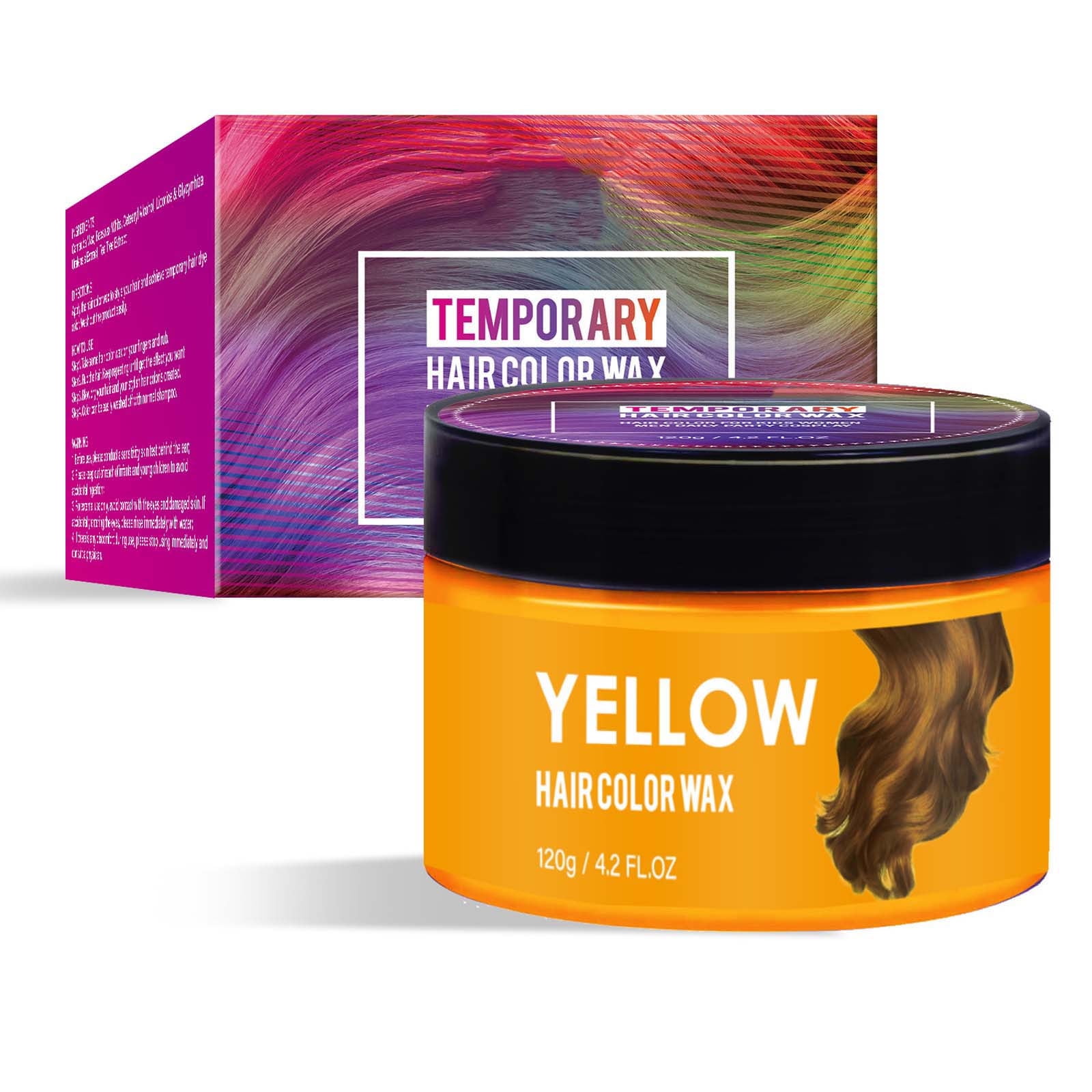 New Year Savings Hair Wax And Mud For Long-Lasting Shaping Natural Hair Wax Paste Yellow ...