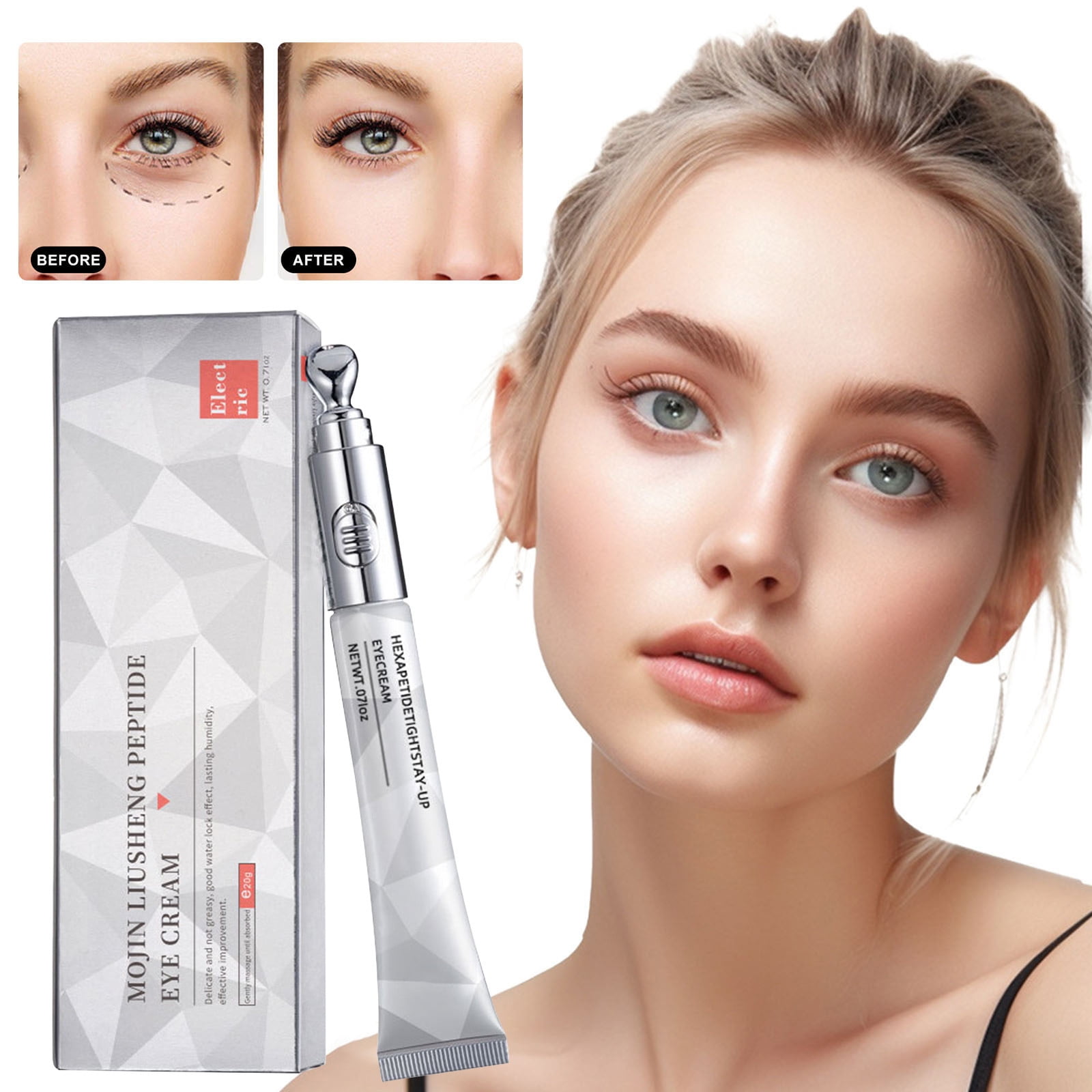 New Year Savings Wrinkle Eraser - Massaging Eye Cream Multi-Peptide ...