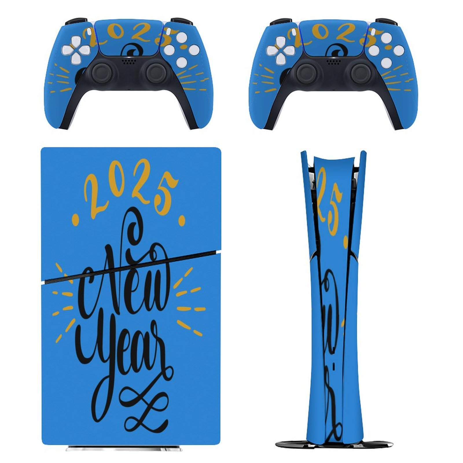New Year, Sign, 2025 PS5/PS5 Slim Digital Disc Skin Sticker For Console ...