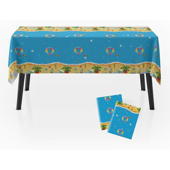 New Year Table Cover, 54×108 Inch Festive Plastic Tablecloth ...