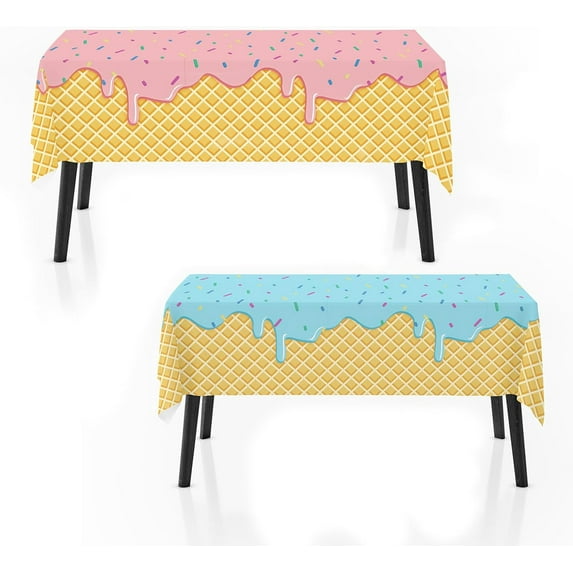 New Year Table Cover, 54×108 Inch Festive Plastic Tablecloth ...