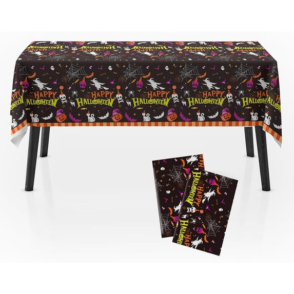 New Year Table Cover, 54×108 Inch Festive Plastic Tablecloth ...