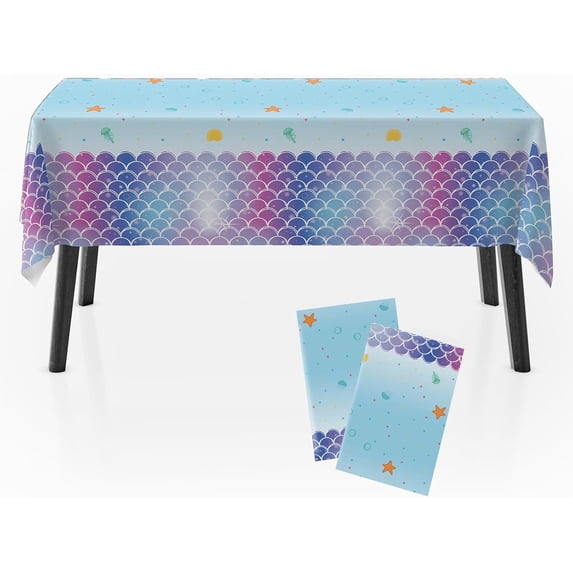 New Year Table Cover, 54×108 Inch Festive Plastic Tablecloth ...