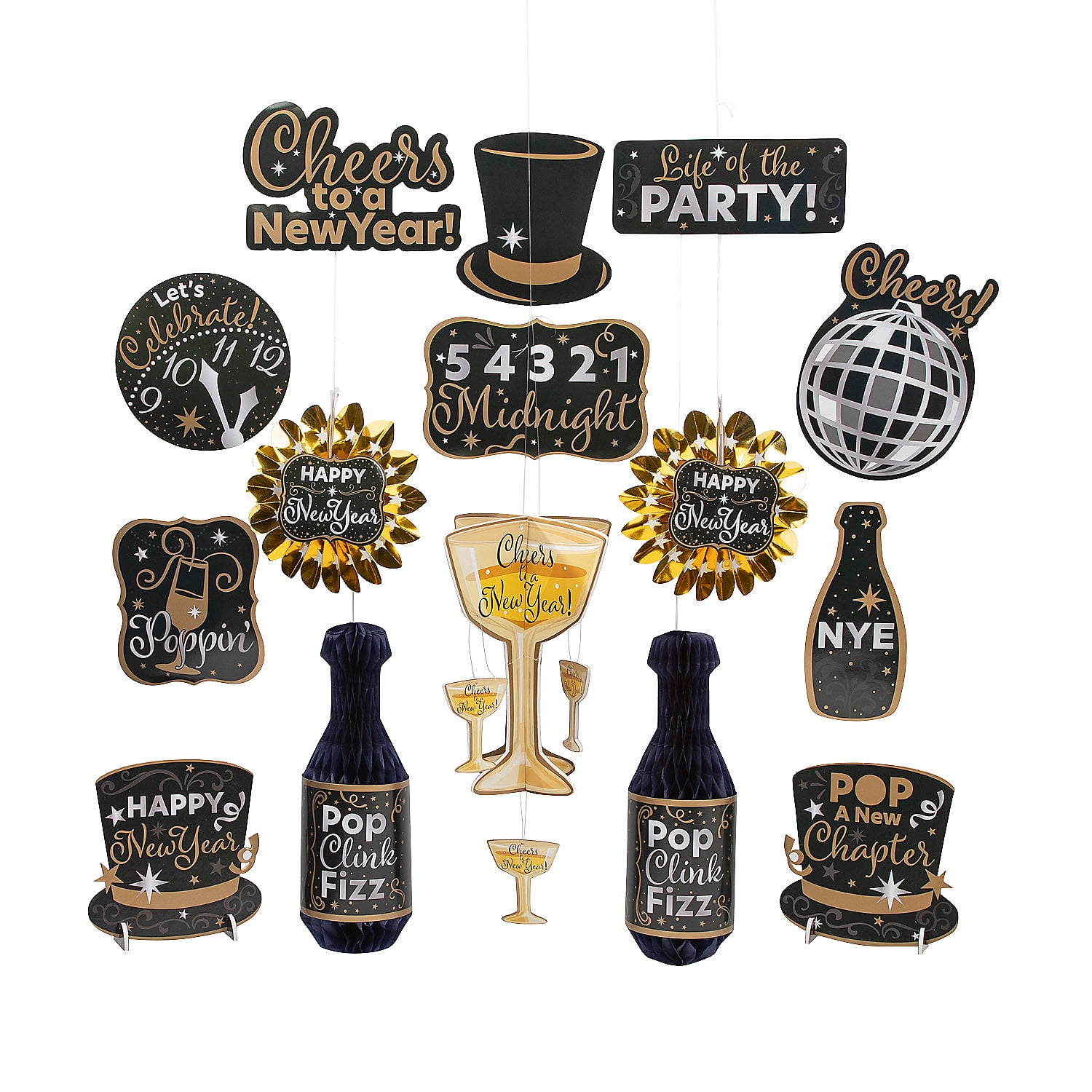 New Year’s Eve Decorating Kit - Party Decor - 15 Pieces - Walmart.com