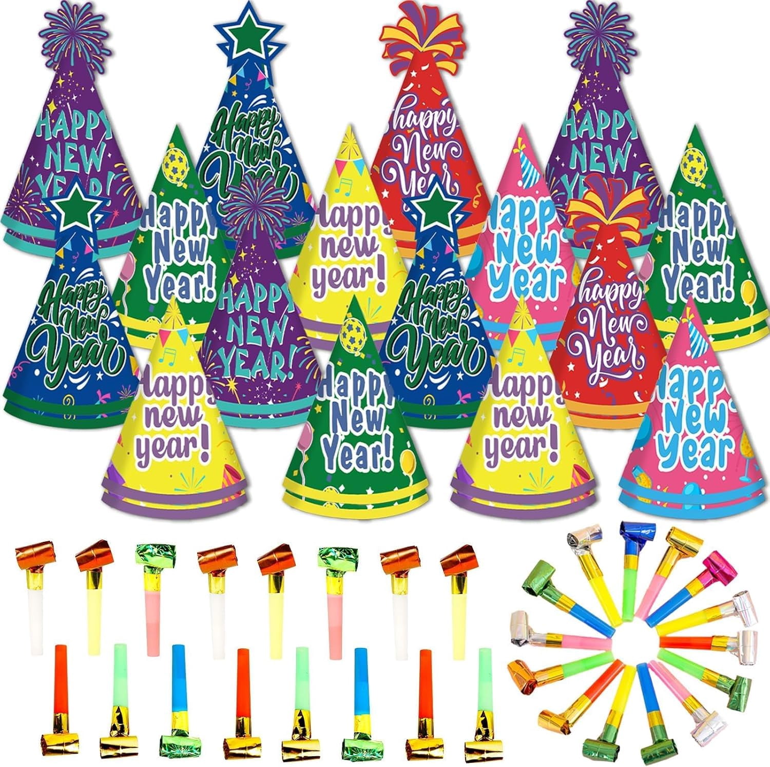 New Year's Eve Party Supplies Set New Year's Birthday Hat Set Color ...