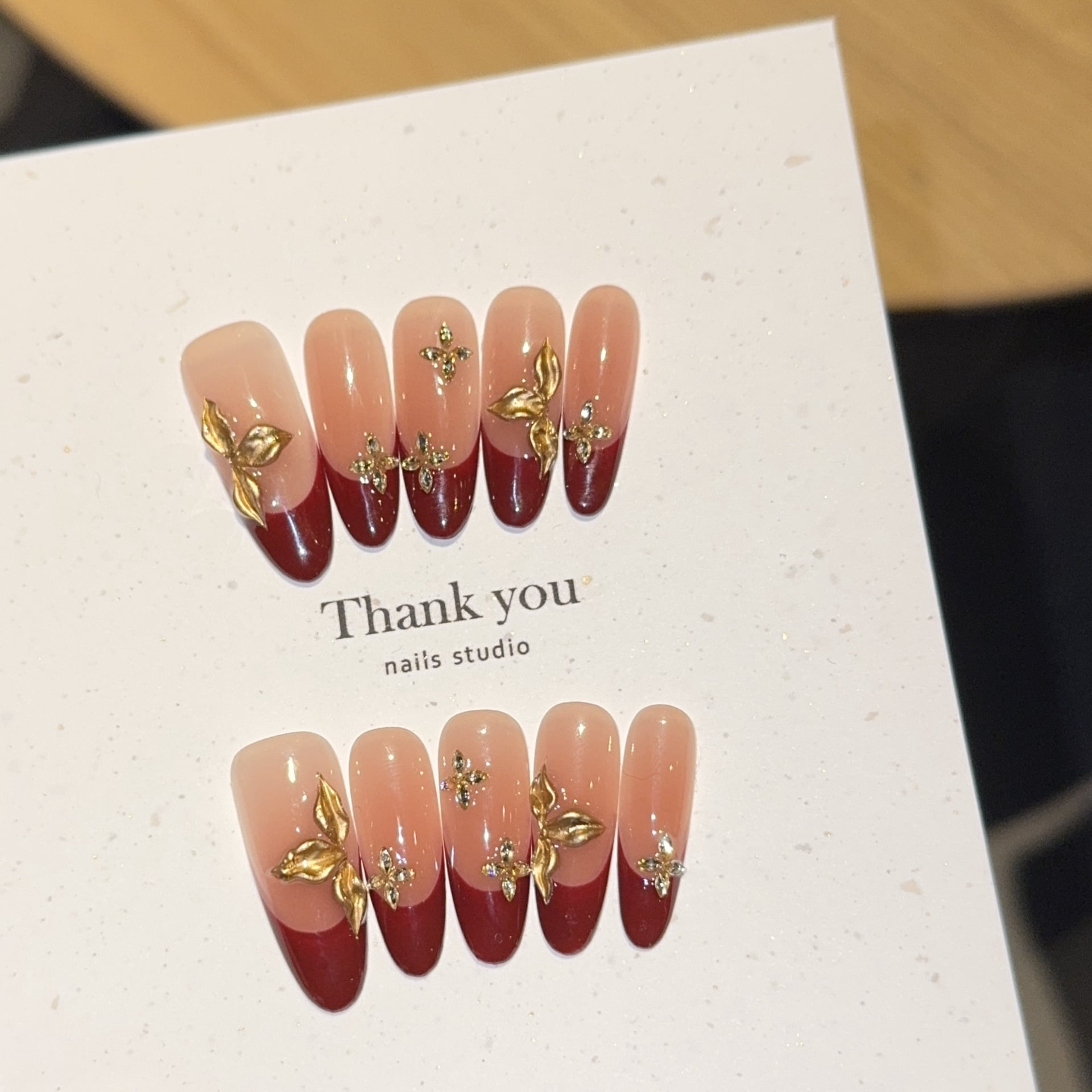 [New Year's Eve War Armor] Carved French Nail Art ins Style Pure ...