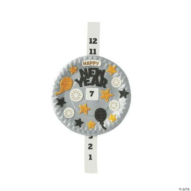 New Year’s Paper Plate Countdown Craft Kit - Makes 12, New Year's ...