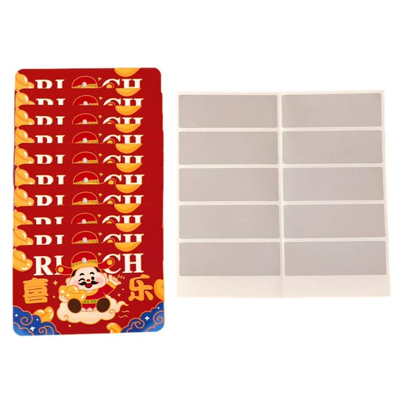 New Year's Wish Scratch Card DIY Children's Redemption Vouchers ...
