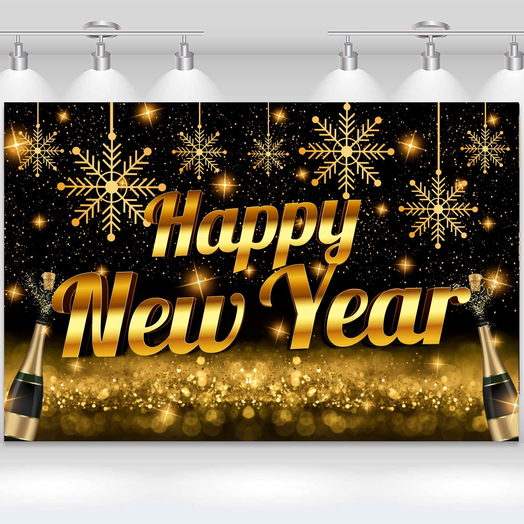 New Years Backdrop Banner Decoration 2024 Happy New Year Backdrop Eve ...