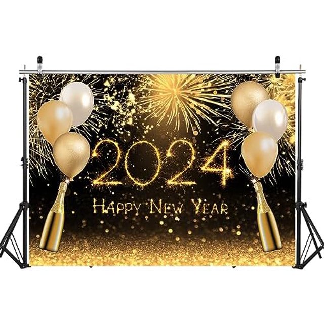 New Years Backdrops for Photography New Years Eve Backdrop 2024 Happy ...