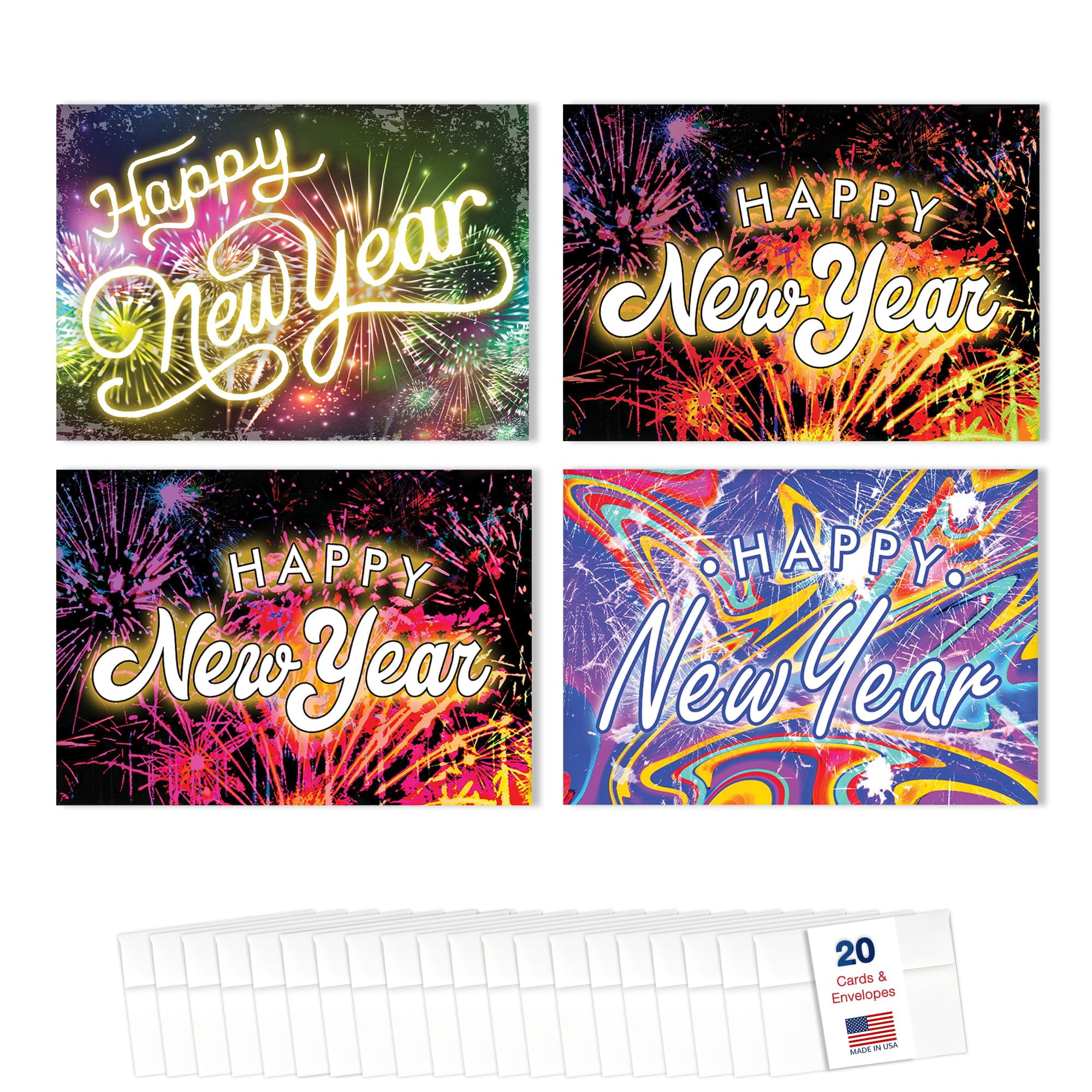New Years Cards for Business & Family (Variety Pack Designs) Greeting ...