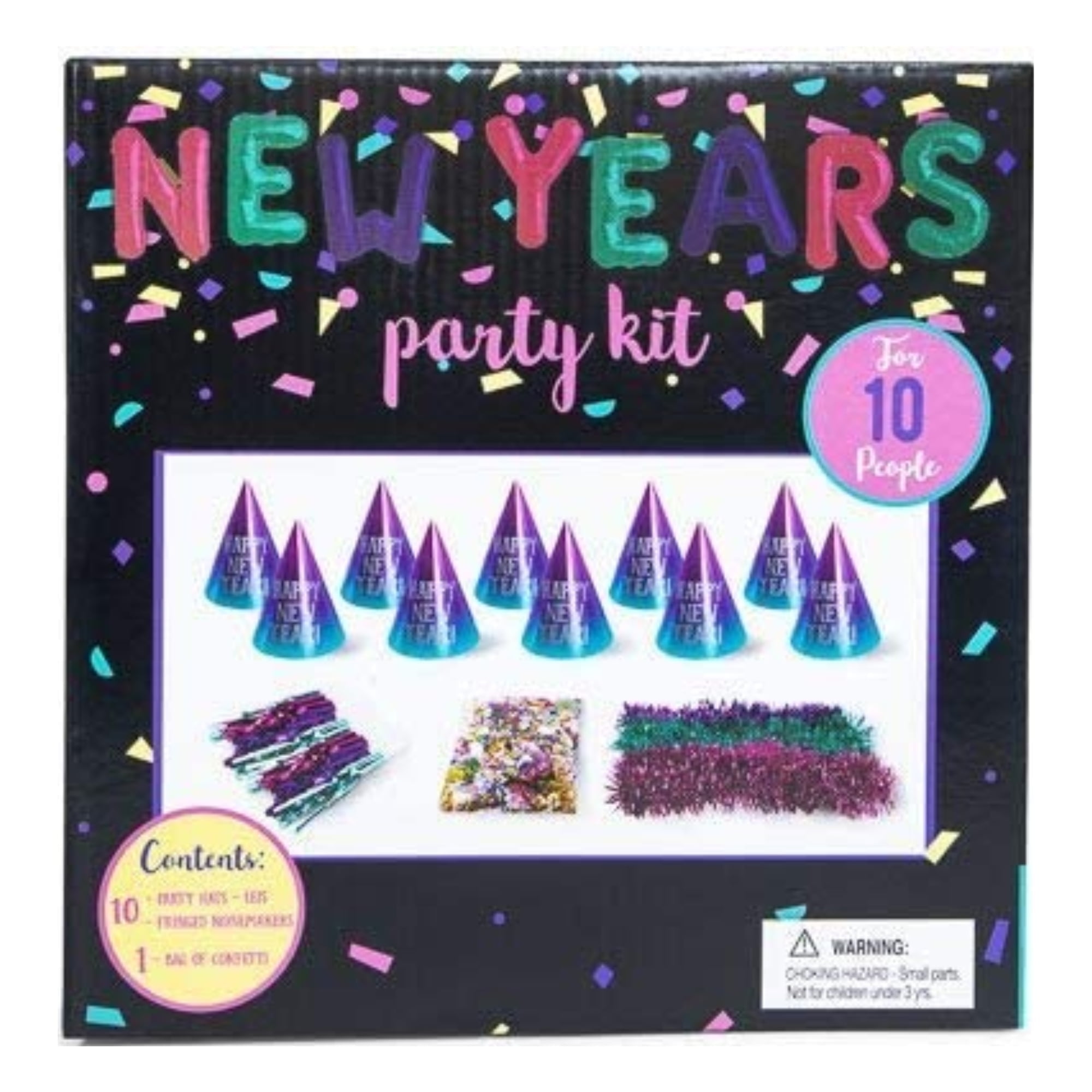 New Years' Eve Party Kit Rainbow Gradient Party Decorations-Cone Hats ...