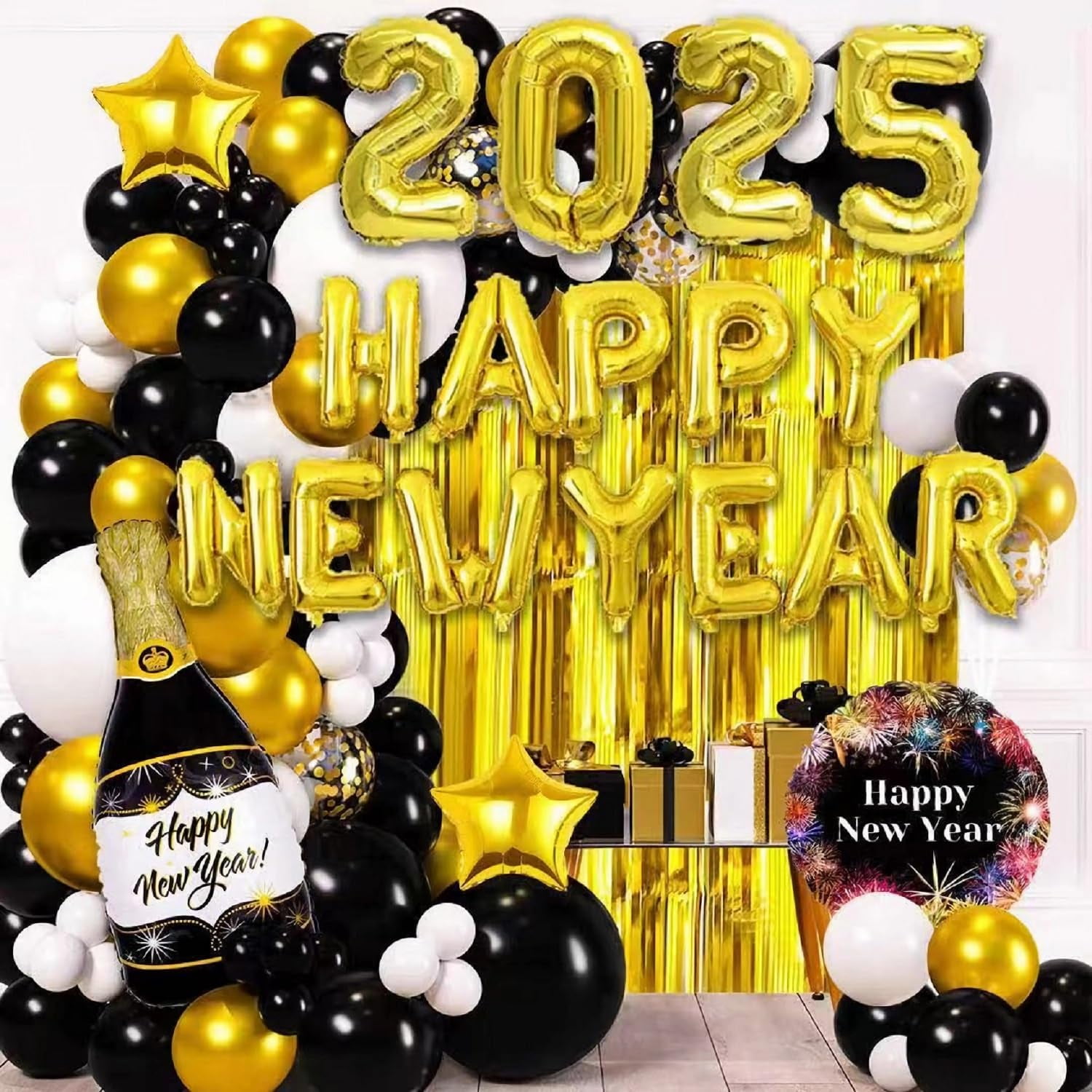 New Years Eve Party Supplies 2025 Happy New Decorations 2025 Balloons ...