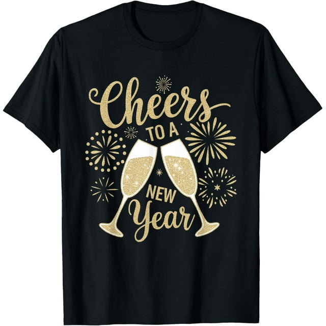 New Years Eve Party Supplies 2025 Happy New Year Fireworks T-Shirt - Walmart.com