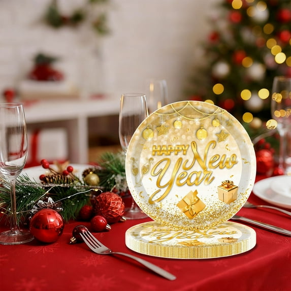 New Years Eve Party Supplies Disposable 16PCS 2026 New Years Paper ...