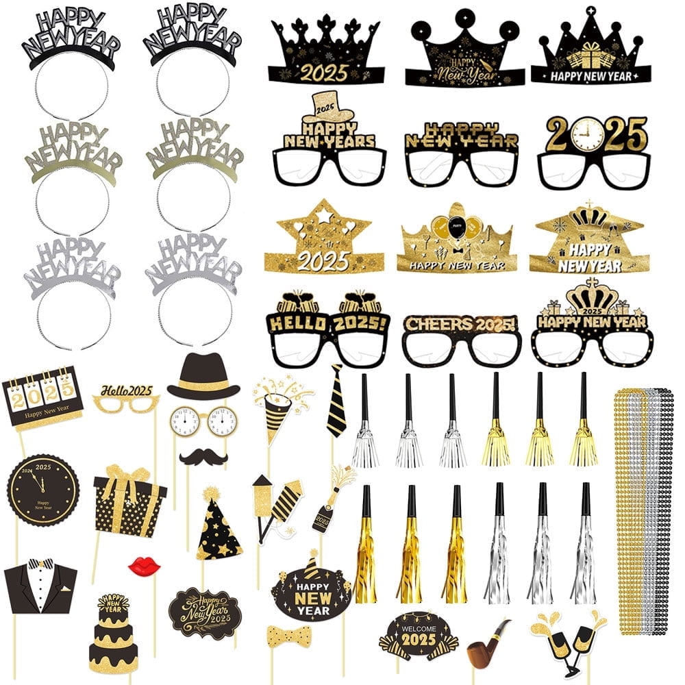 New Years Eve Party Supplies NYE Party Favors 2025 Set New Year Photo ...