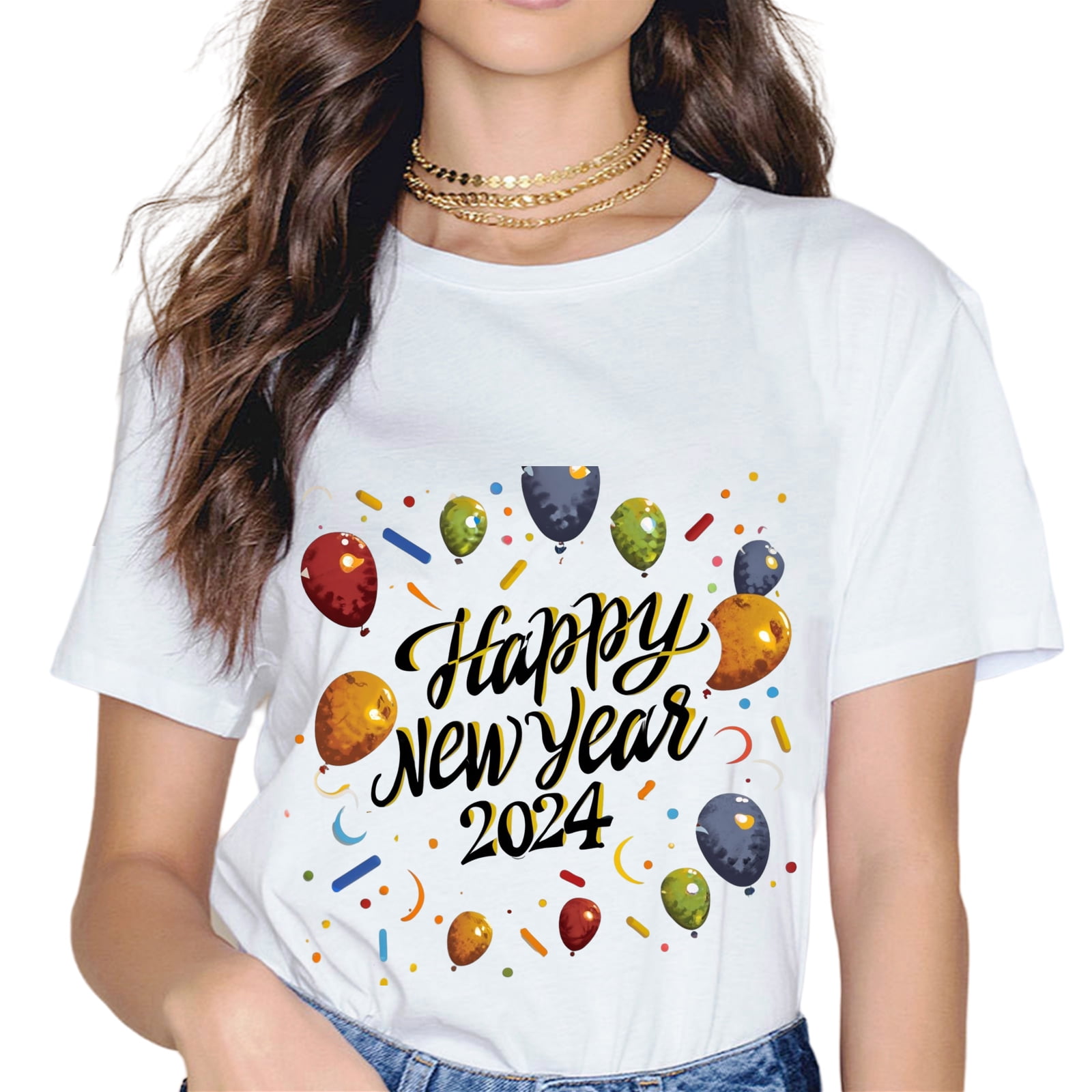 New Years Party Supplies 2024 Happy New Year 2024 T-Shirt - Walmart.com