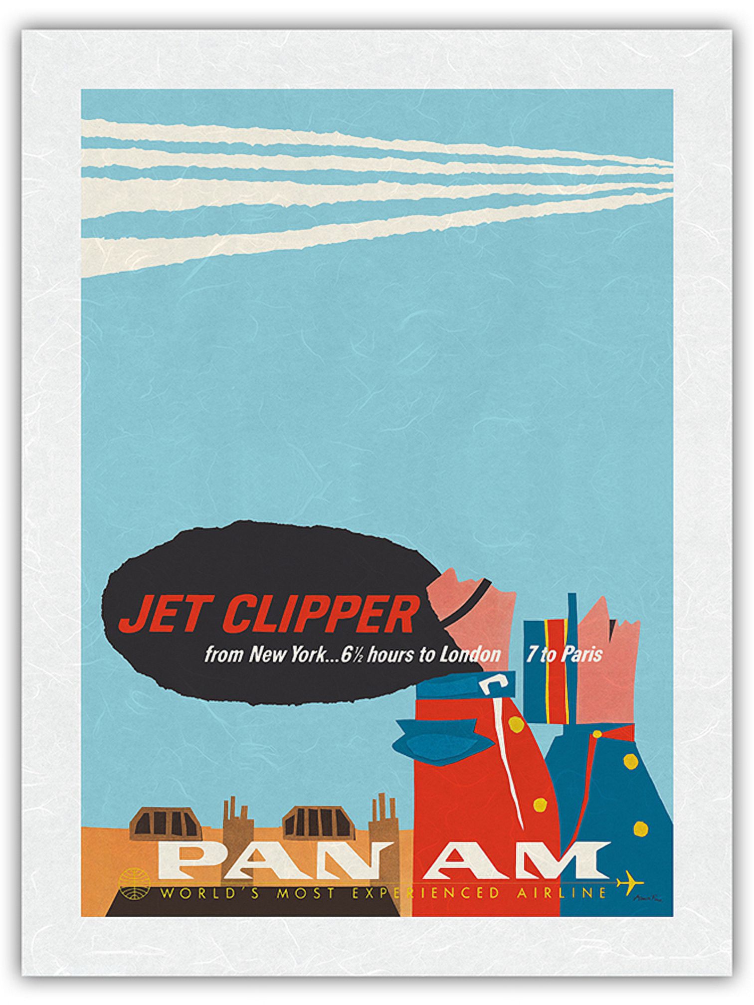 New York - 6.5 Hours to London - 7 to Paris - Jet Clipper Pan American ...