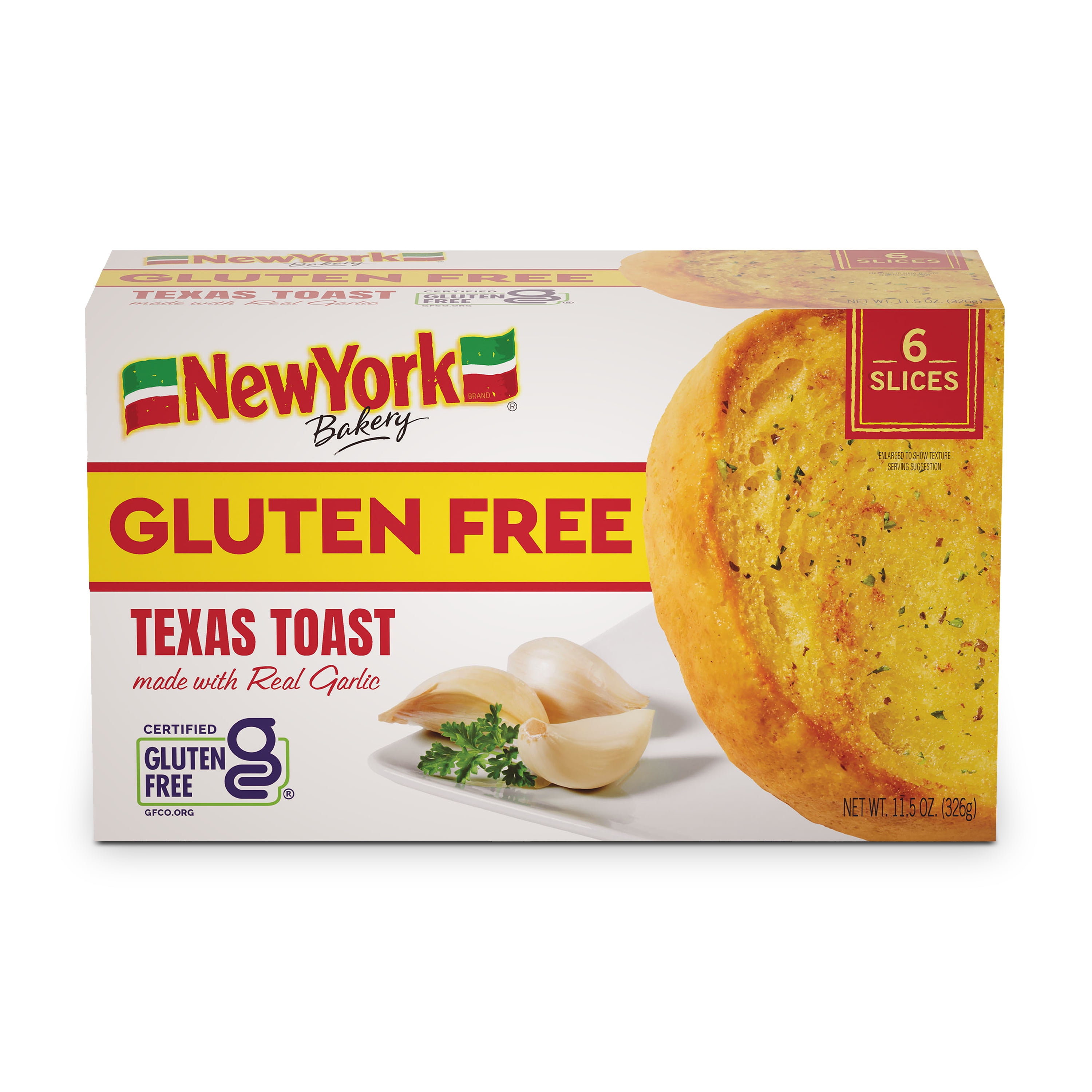New York Bakery Gluten Free Real Garlic Texas Toast, 11.5 oz (6 Count ...