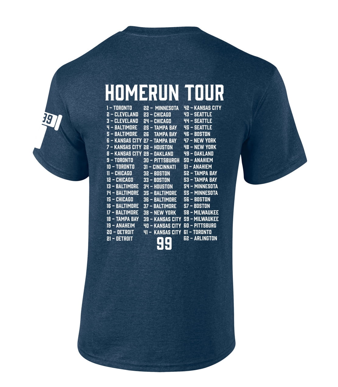 New York Baseball Judge 62nd Home Run Tour 62 Cities Homerun Mens Short ...