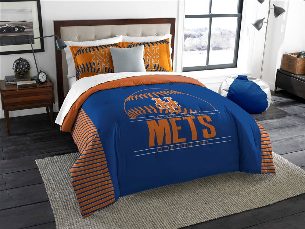 New York Baseball Mets Grand Slam King Bed Comforter and Sham Set ...