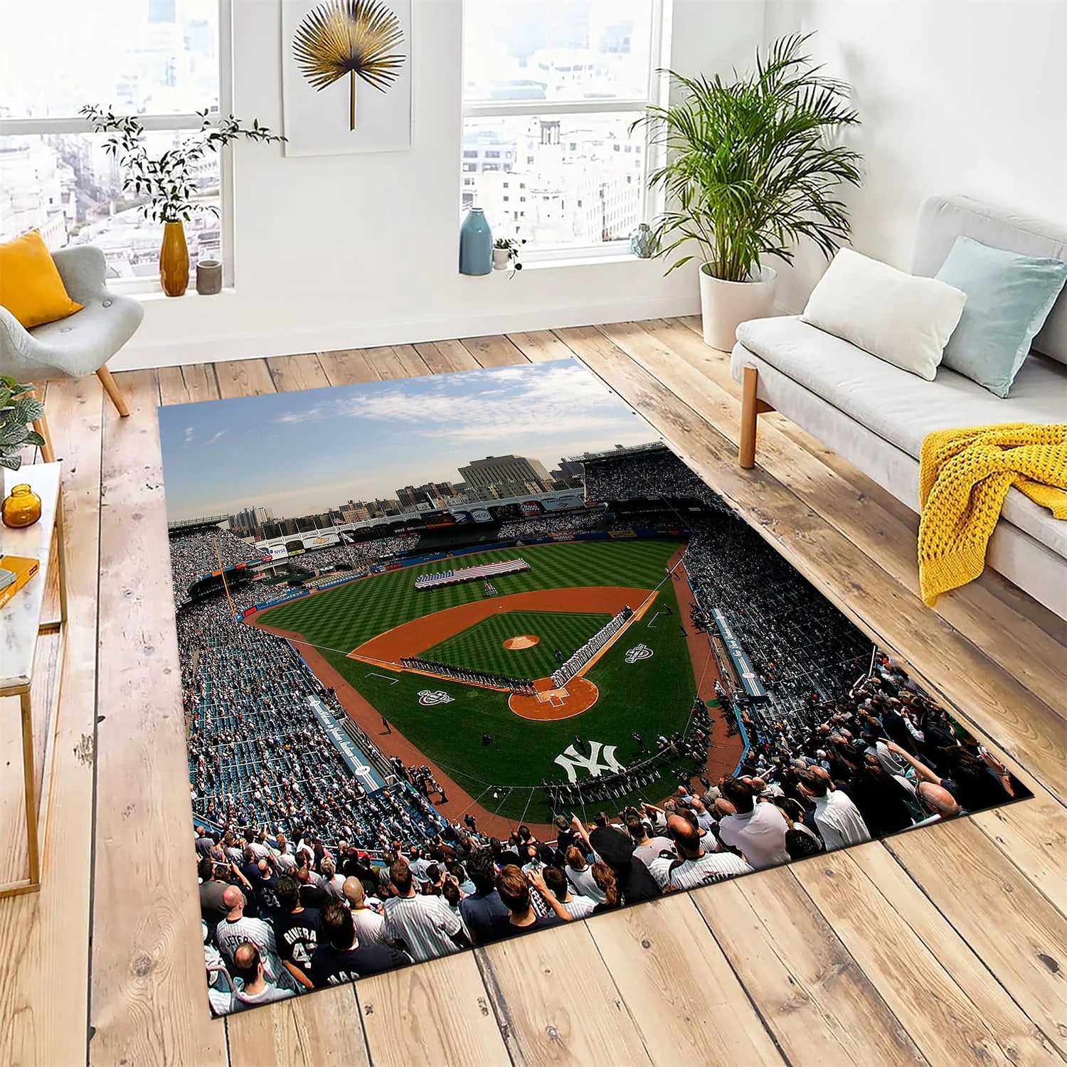 New York Baseball Stadium Carpet Sports Rug Living Room Bedroom ...