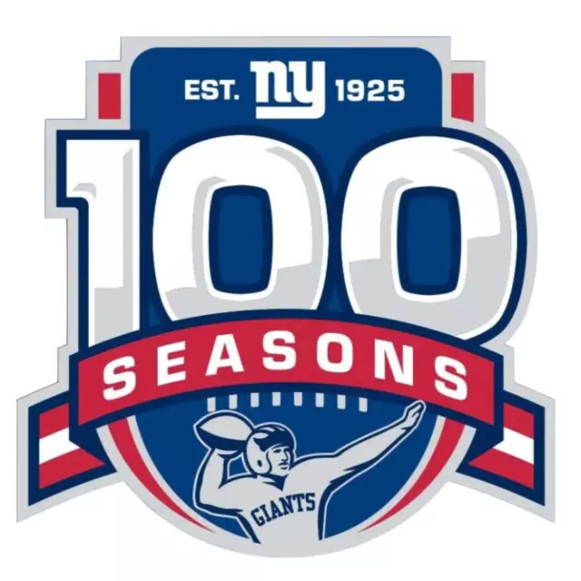 New York Blue Football 100 Seasons Logo Sticker Baseball Sticker ...