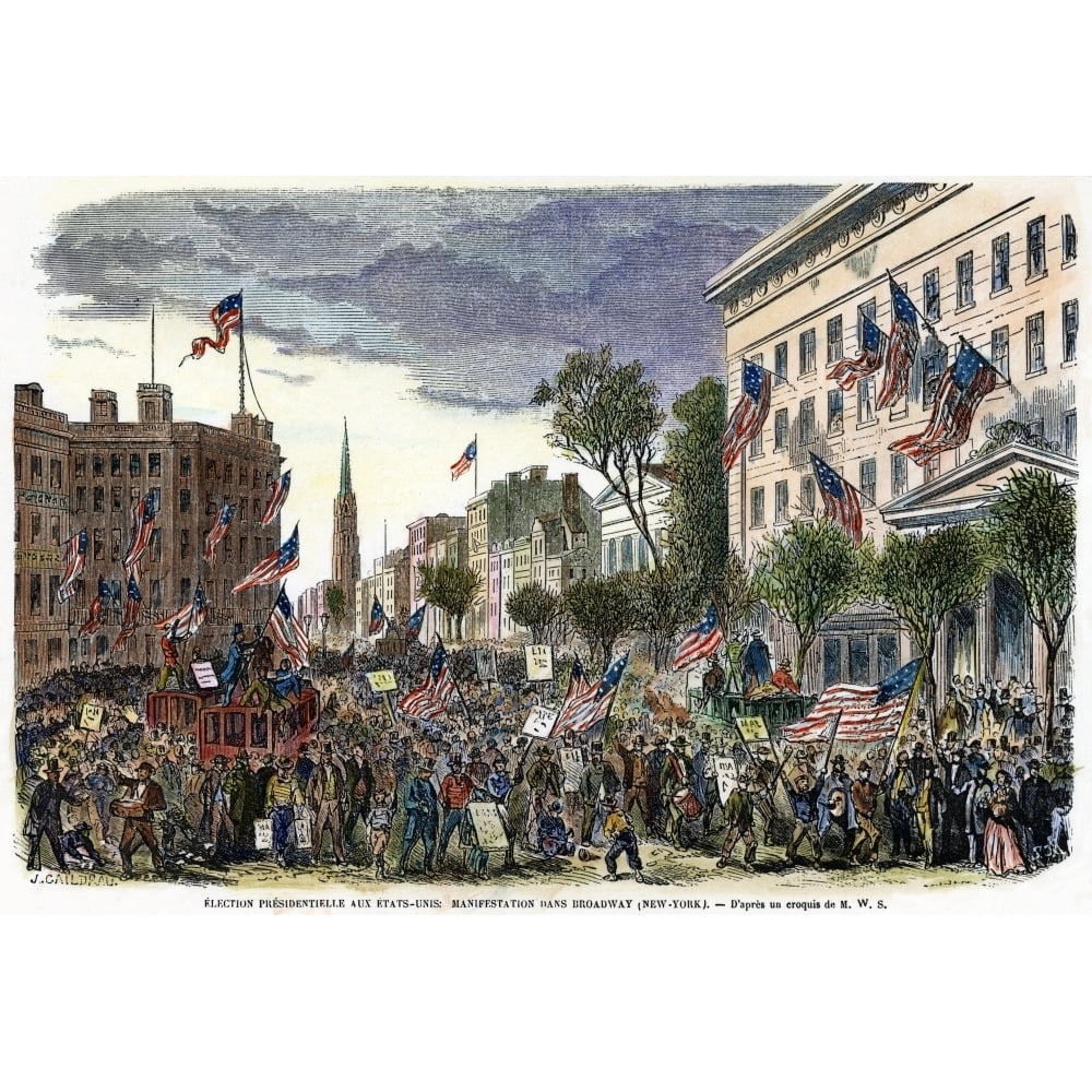 New York Campaign 1864. Na Presidential Campaign Demonstration On ...