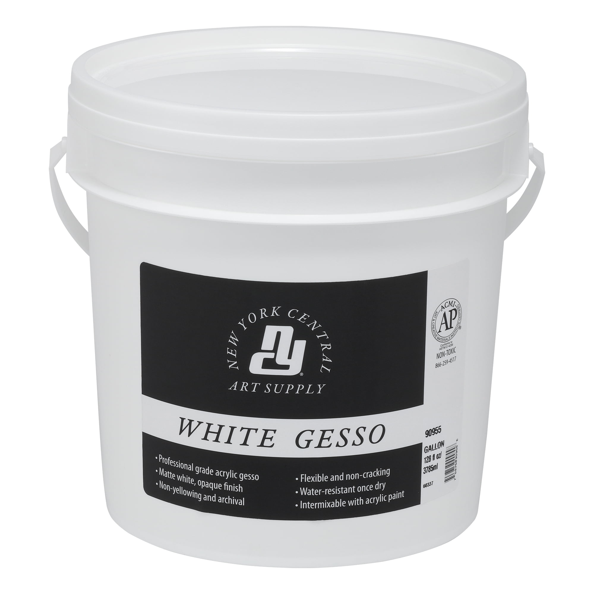 New York Central Acrylic Gesso - White Professional Grade Gesso for ...