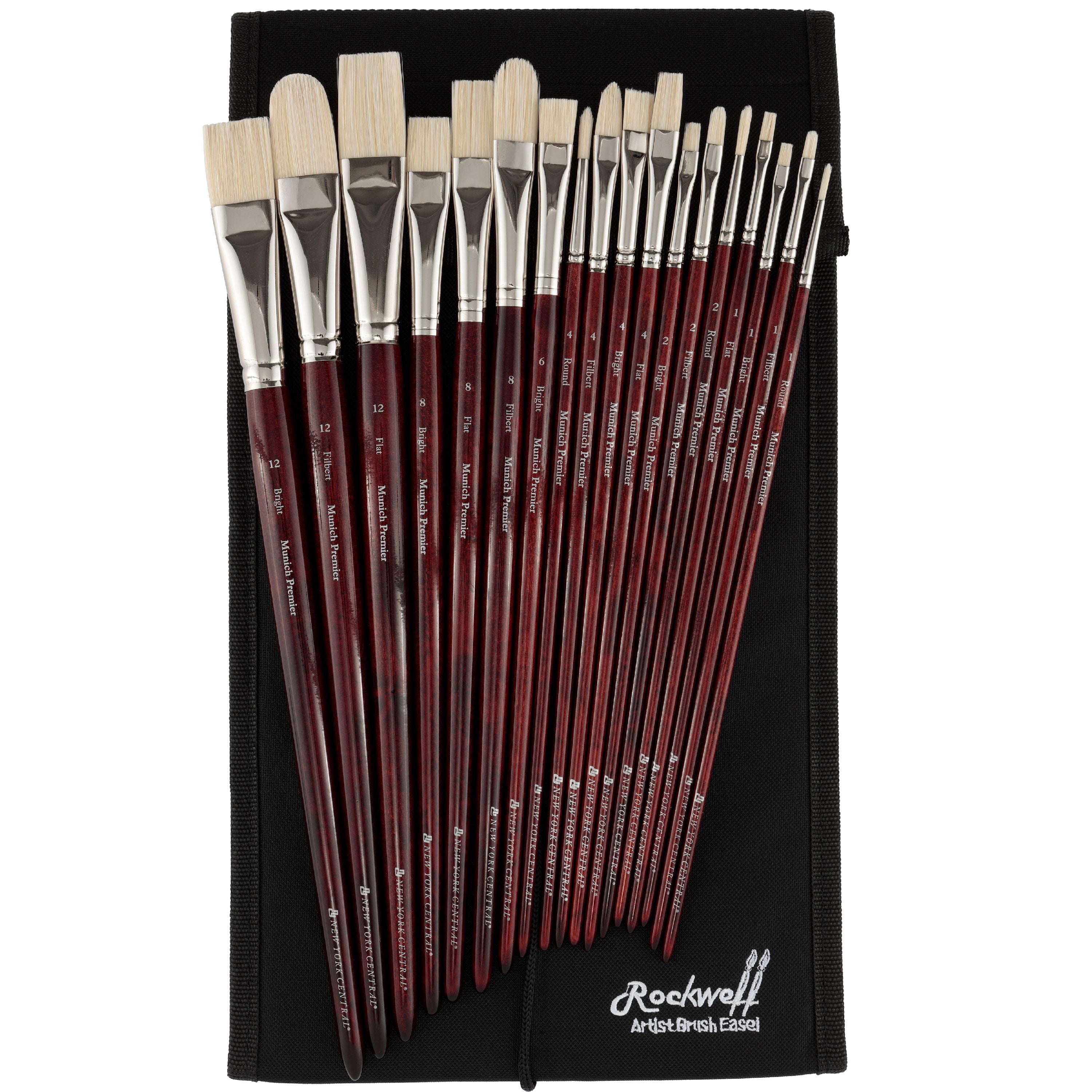 New York Central Artist Paintbrush Set - Munich Premier Long Handle ...