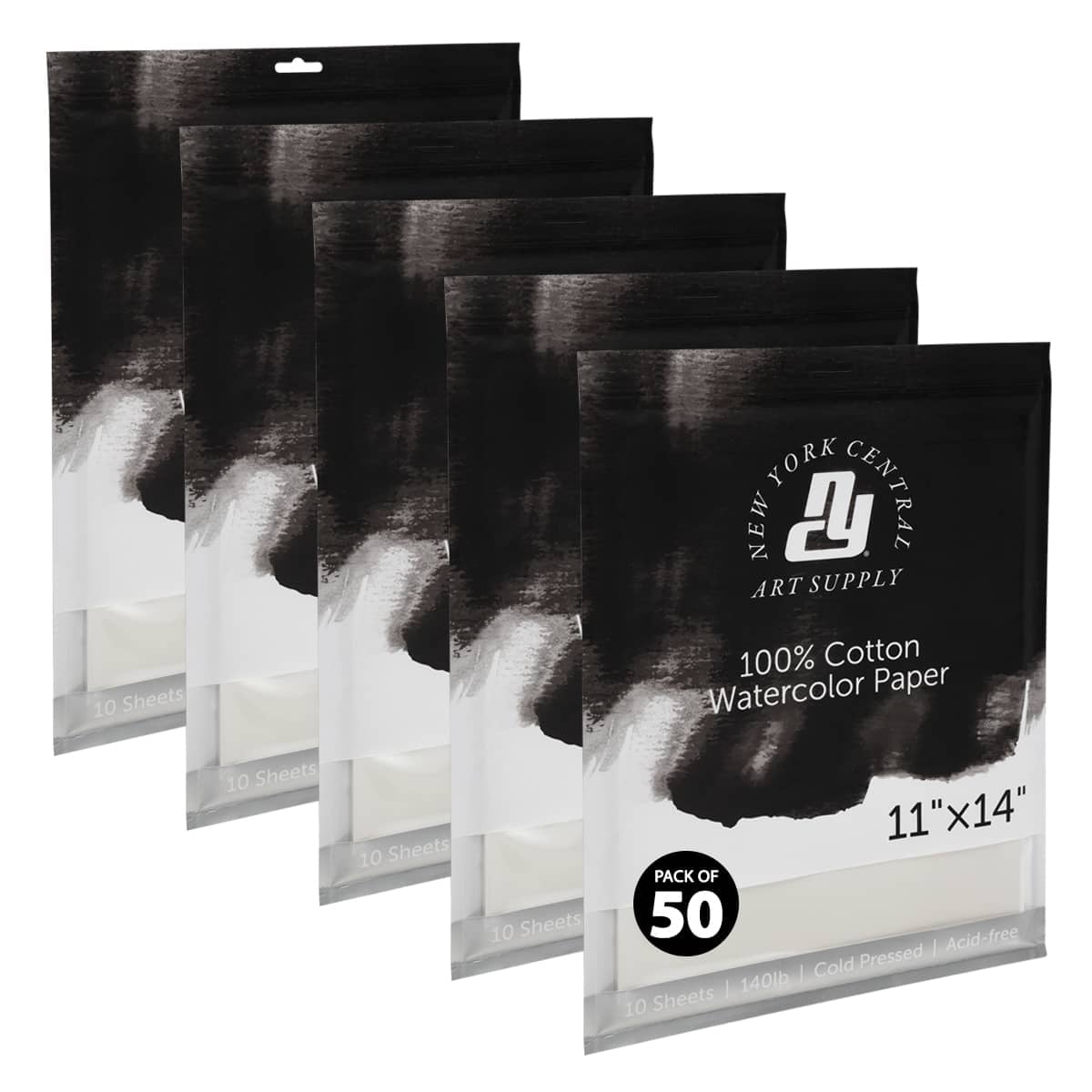 New York Central Watercolor Paper Sheets, 11x14 Inch, 140lb Cold Press ...