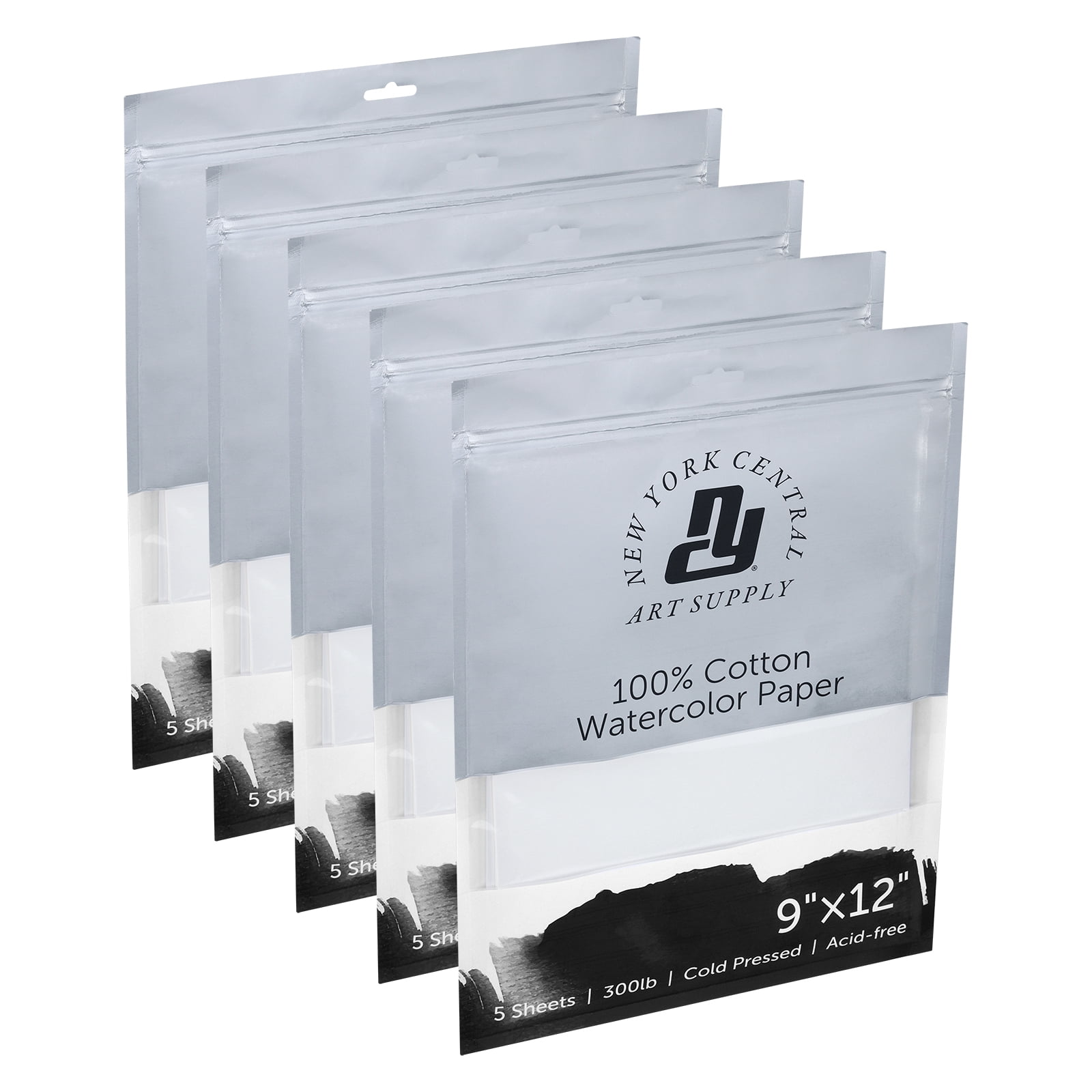 New York Central Watercolor Paper Sheets, 9x12 Inch, 300lb Cold Press ...