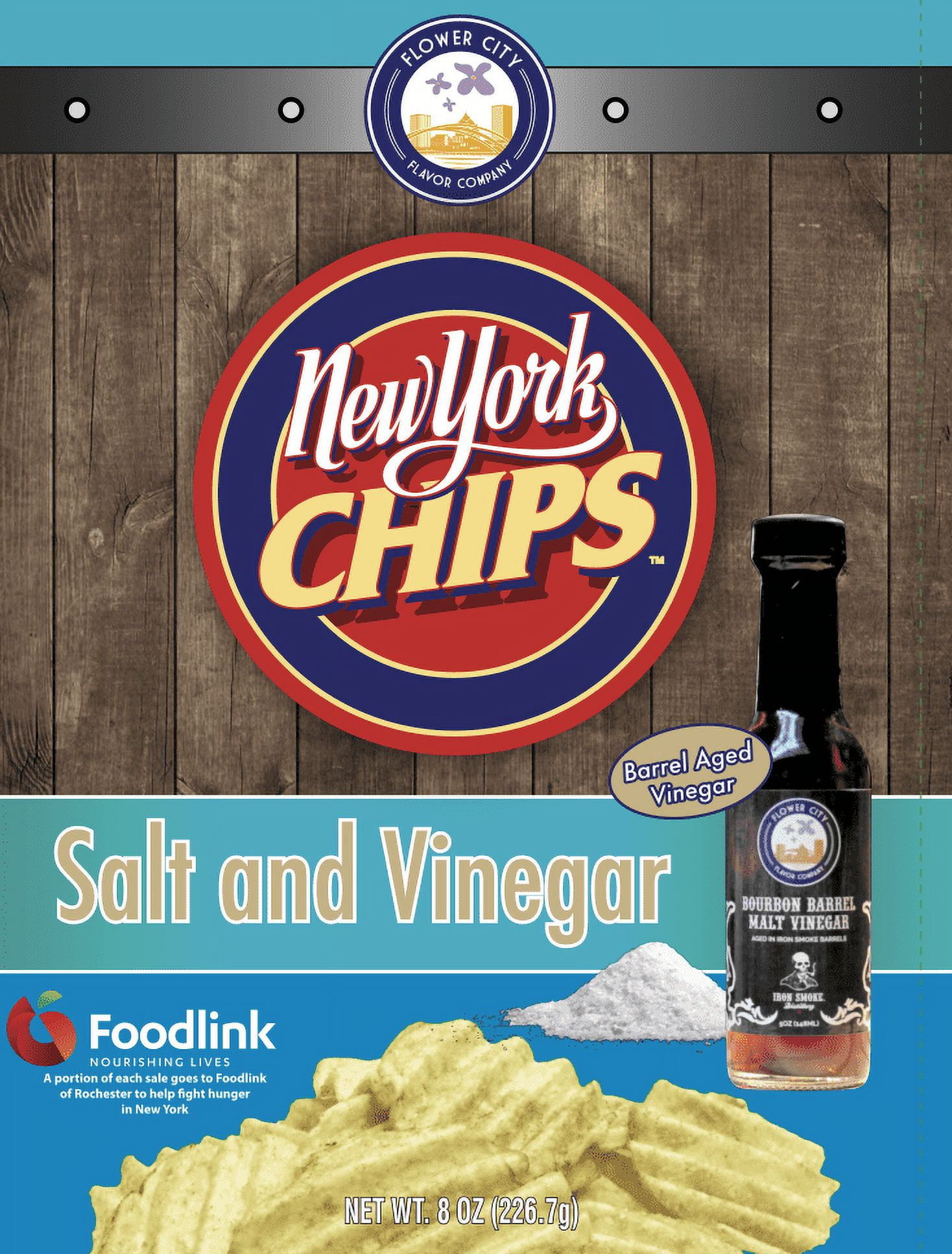 New York Chips Wavy Salt and Vinegar Chips, 8 oz - Walmart.com